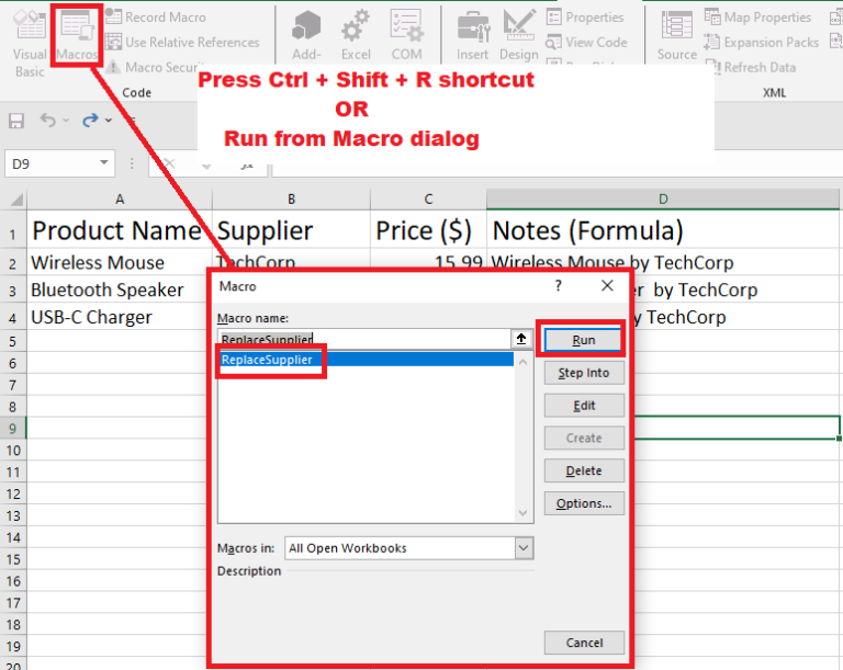How to Record a Macro for Find and Replace in Excel