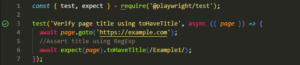 How to Verify/Assert Title Using toHaveTitle() in Playwright