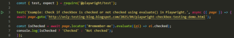 How to Check if Checkbox is Checked or Not in Playwright