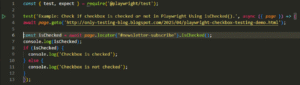How to Check if Checkbox is Checked or Not in Playwright